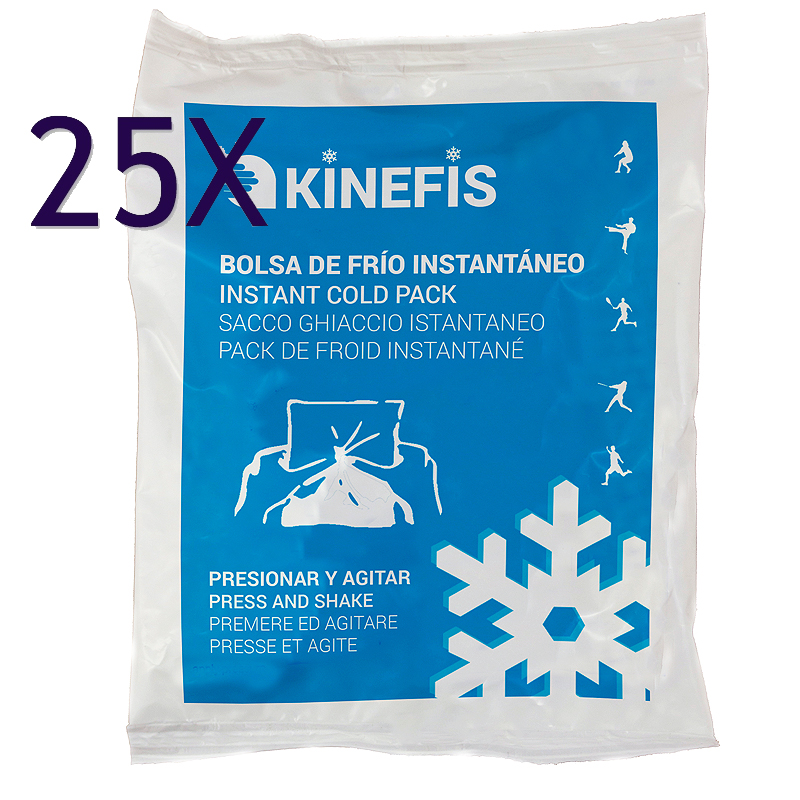 Pack 25 unidades - saca de gelo instantâneo kinefis cryo therm fast ...